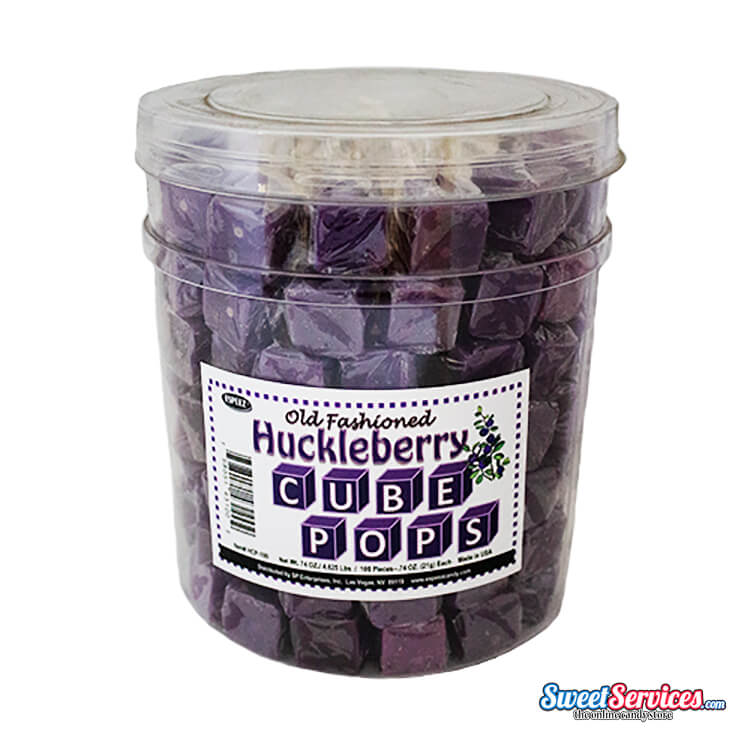 Old fashioned huckleberry cube lollipops | Sweetservices.com Online ...