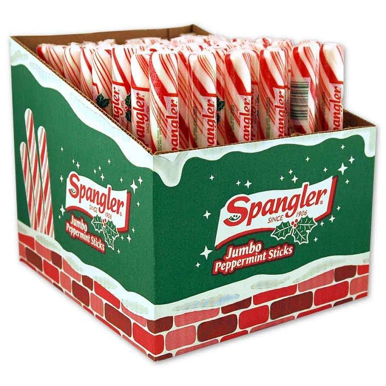 Spangler 9.5" Jumbo Peppermint Candy Sticks | Christmas Candy ...