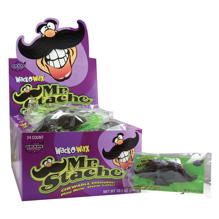 Wax Mustache Candy | Grape Flavored Novelty Treat | Sweet Services