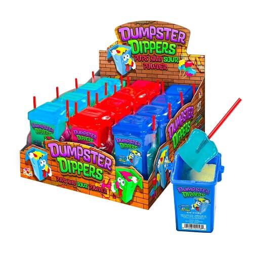Dumpster Dippers Candy | Sour Powder Lollipop Treats | Sweet Services