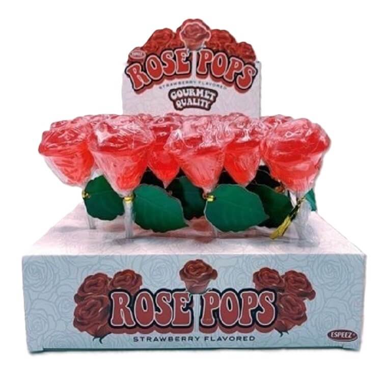 Red Rose Pops 24 Count | Sweetservices.com Online Bulk Candy Store