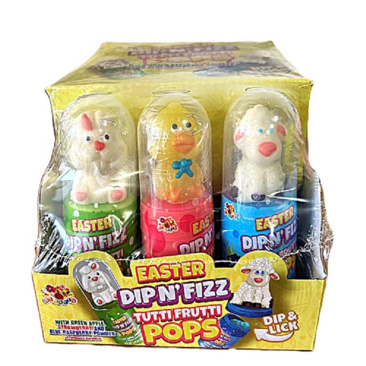 Easter Dip-n-Fizz Tutti Frutti Pops | Fizzy Candy Lollipops | Sweet ...