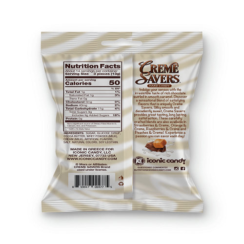 Creme Savers Chocolate and Caramel Creme | Orange Candy | SweetServices.com
