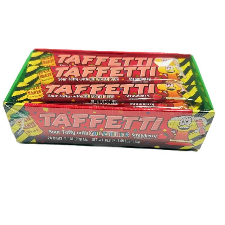 Toxic Waste Strawberry Taffetti | Extreme Sour Strawberry Taffy ...