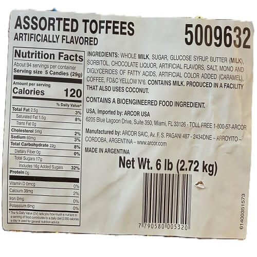 Arcor Assorted Toffees | Classic Chewy Butter Toffee Candy ...