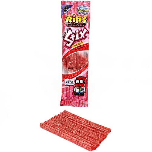 Strawberry Rip Stix 24 Count - Sweetservices.com Online Bulk Candy Store