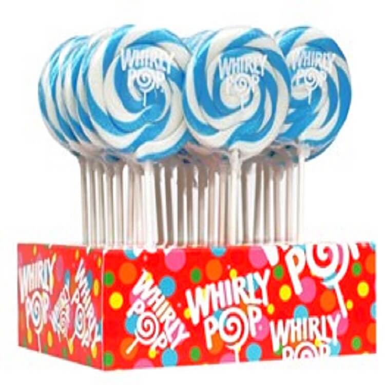 Light Blue and White Whirly Pop ~ 24 count - Sweetservices.com Online ...