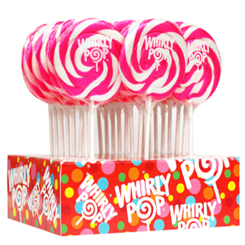 Pink and White Whirly Pops | Gourmet Lollipops | Sweetservices.com